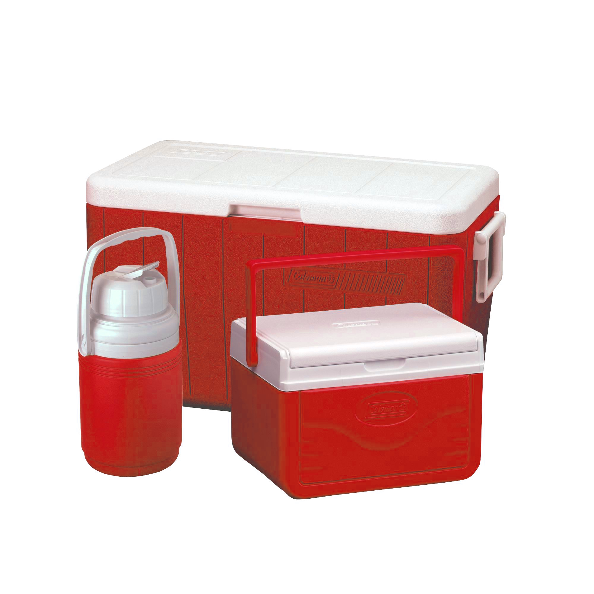 KIT 3 PEÇAS COOLER VERMELHO COLEMAN | Casa do Tiro