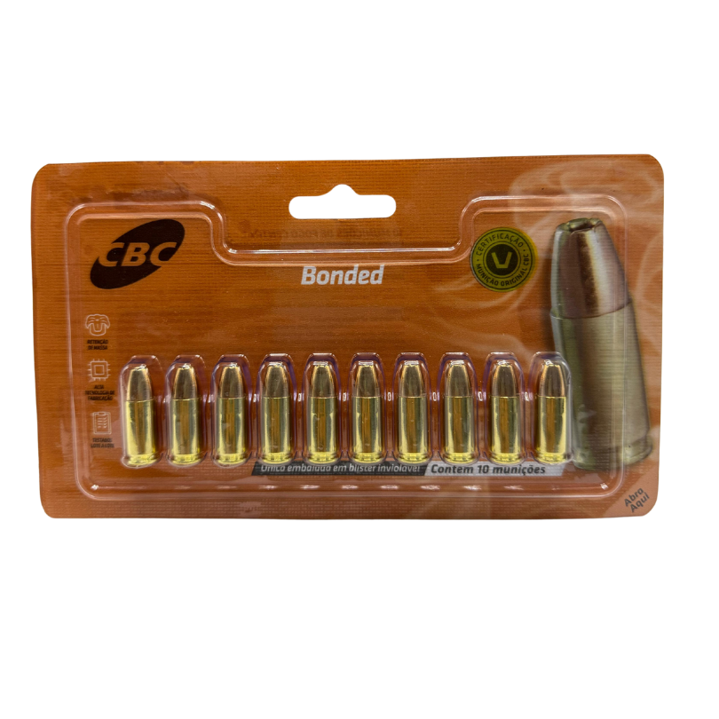 MUNIÇÃO CBC BONDED 9MM LUGER EXPO +P+ 115GR - BLISTER COM 10 UNIDADES ...