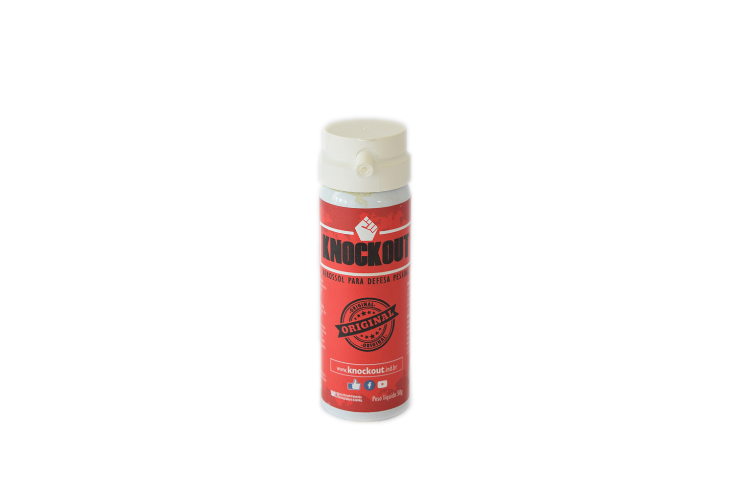 SPRAY PARA DEFESA PESSOAL KNOCKOUT ORIGINAL 50G | Casa do Tiro