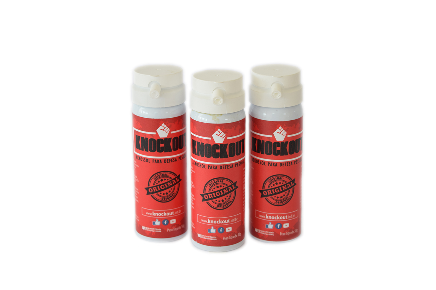 SPRAY PARA DEFESA PESSOAL KNOCKOUT ORIGINAL 50G | Casa do Tiro