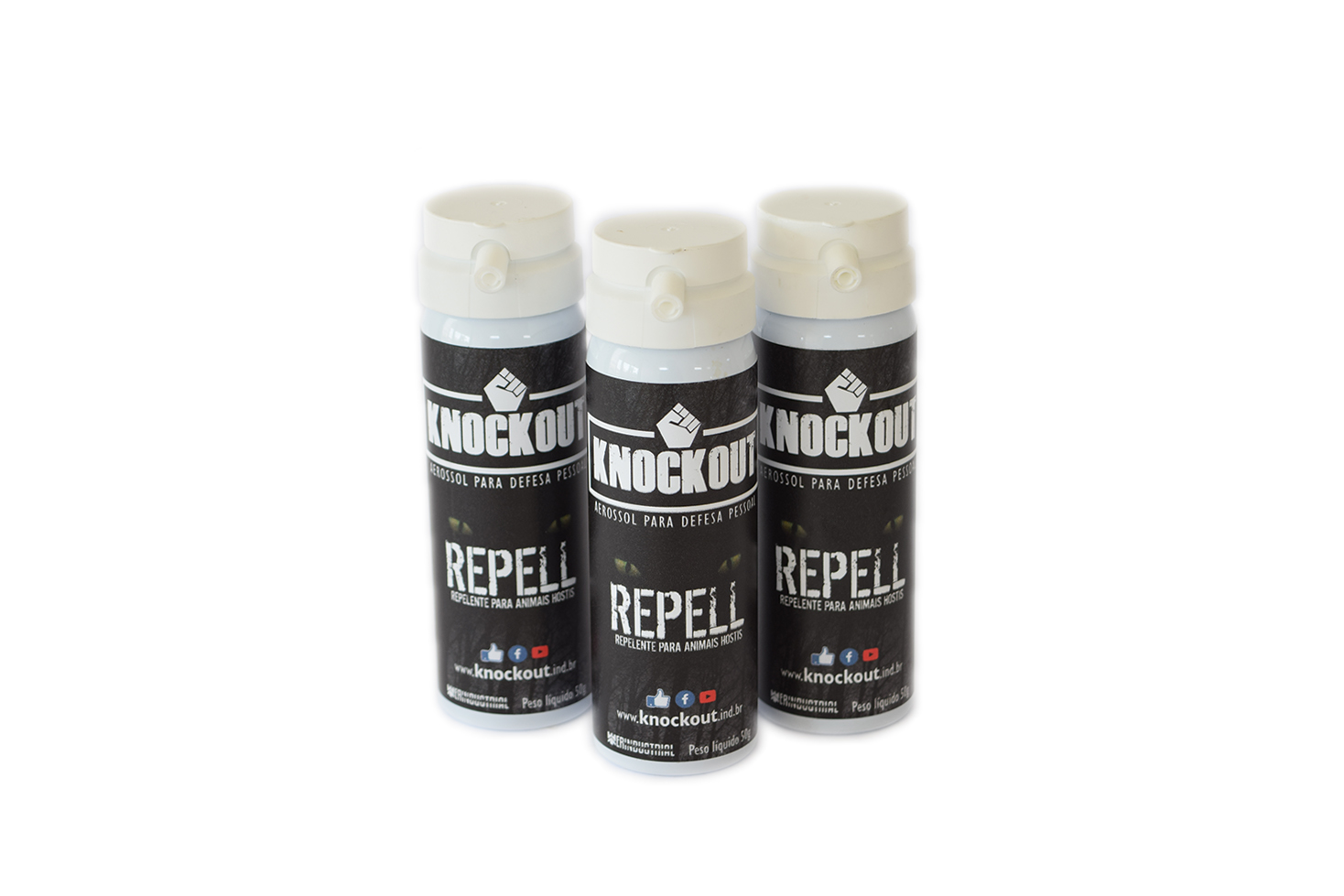 SPRAY PARA DEFESA PESSOAL KNOCKOUT REPELL 50G | Casa do Tiro